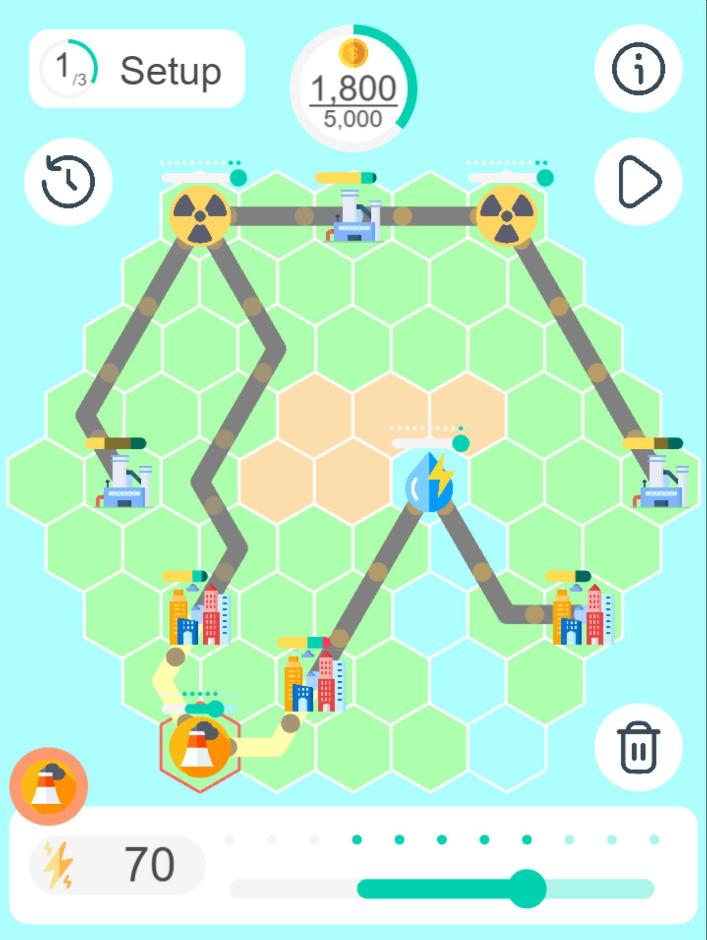 エネルギーミックスを題材とした電力シミュレーションゲーム「Hex Power Supply」が配信開始｜SQOOLNETゲーム研究室